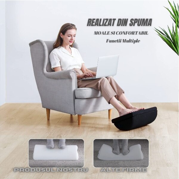 Suport ergonomic pentru sustinere picioare, Bissar, Multifunctional, 2 ...