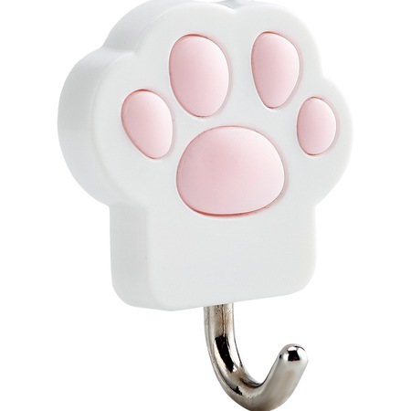 Cuier de bucatarie, Sunmostar, Model labuta de pisica, Plastic, Alb/Roz ...
