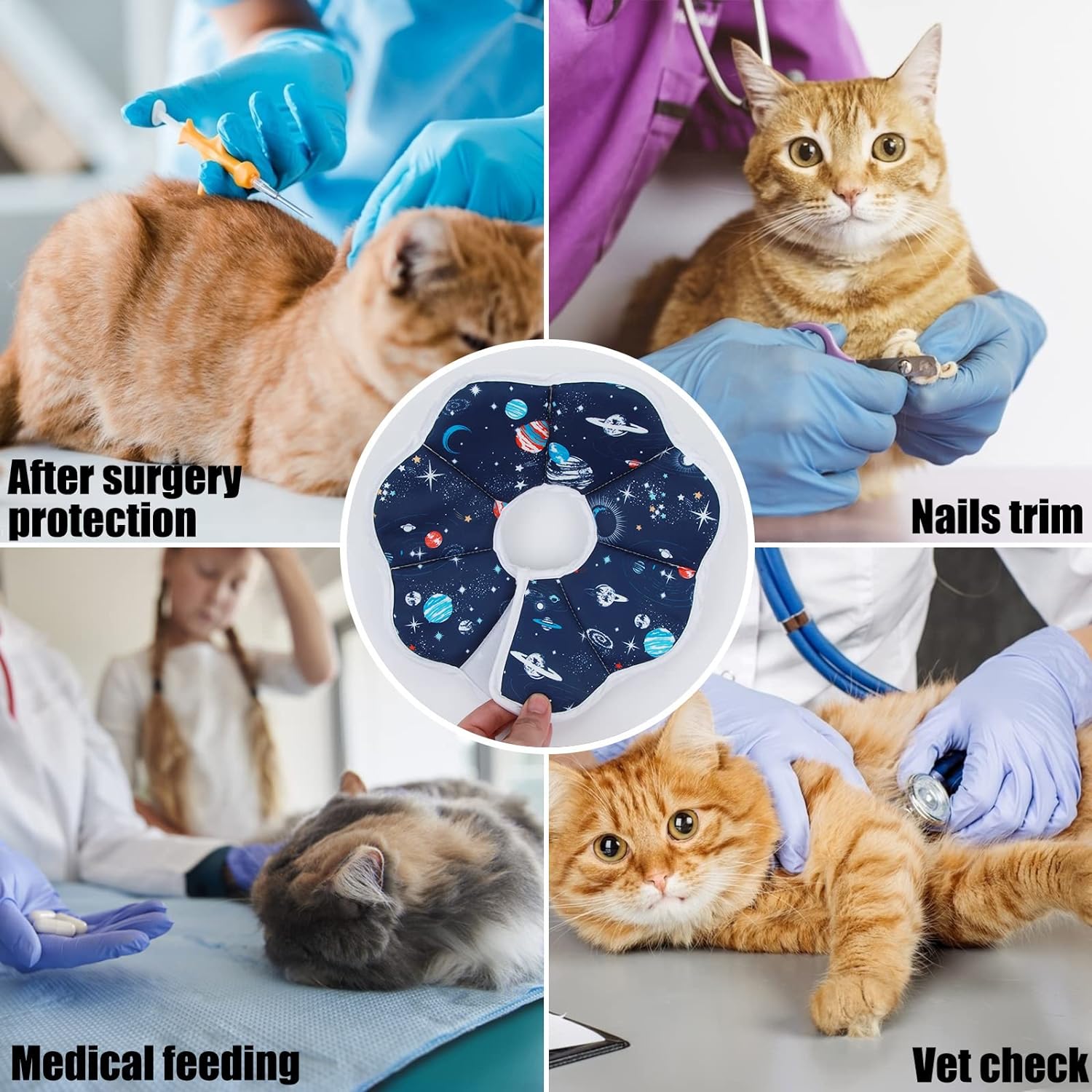 Guler de protectie pentru animale, Sunmostar, Pentru pisici/caini ...