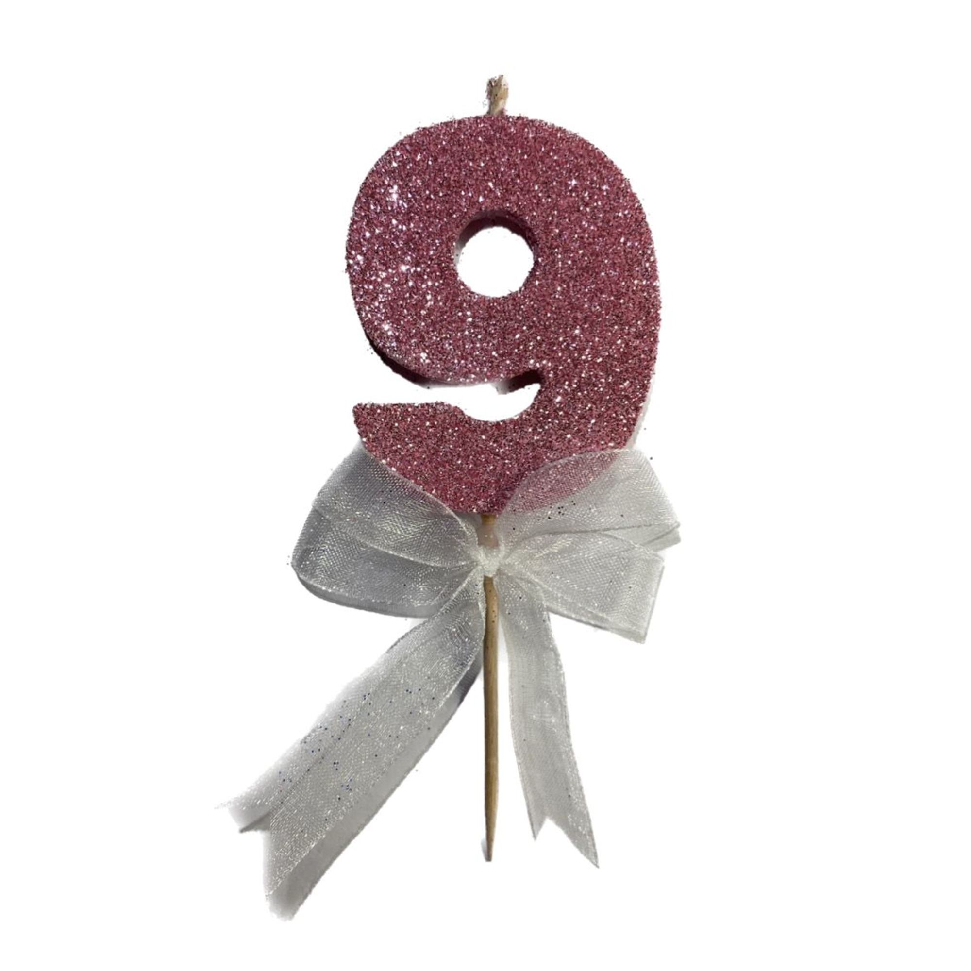 Lumanare aniversara cifra 9, 5 cm, Roz pal - eMAG.ro