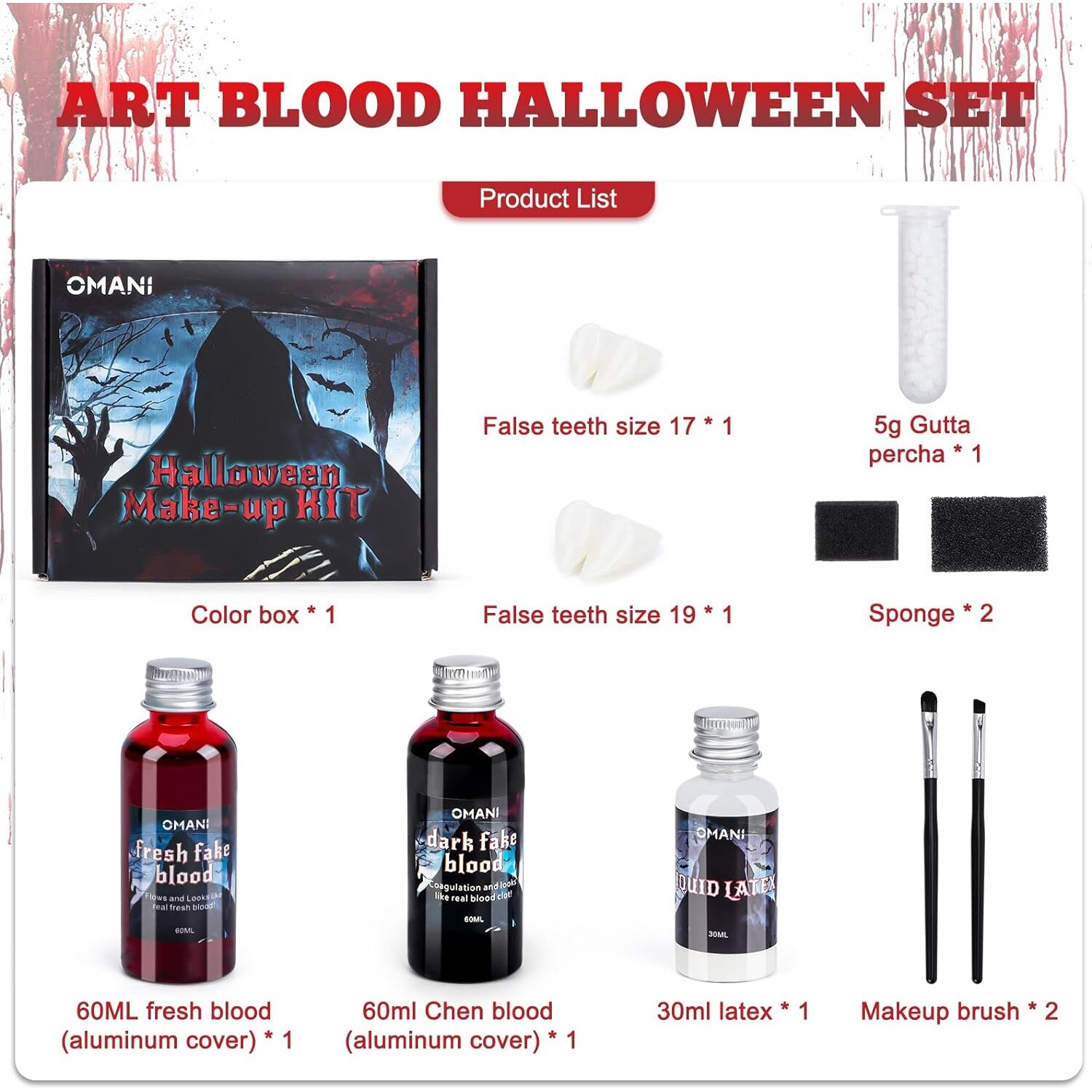 Set sange fals, 60 ml cu aspect proaspat si 60 ml aspect invechit, cu ...