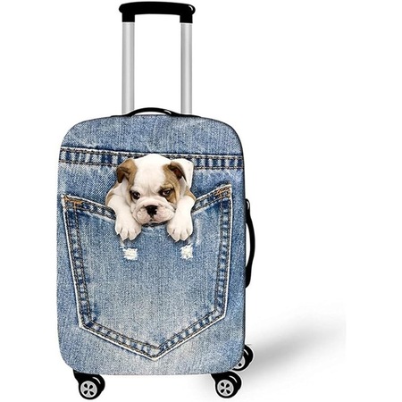 Husa protectie elastica Troler Valiza Geanta, Aisdelu®, design Dog ...
