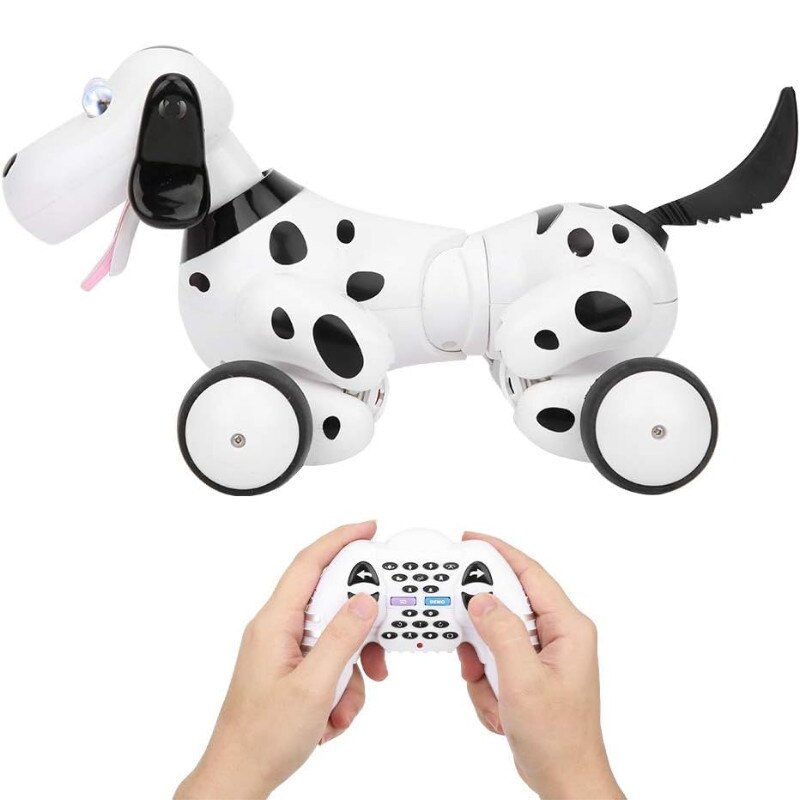 Robot Catel interactiv iUni Smart-Dog, telecomanda cu 24 comenzi, Alb ...