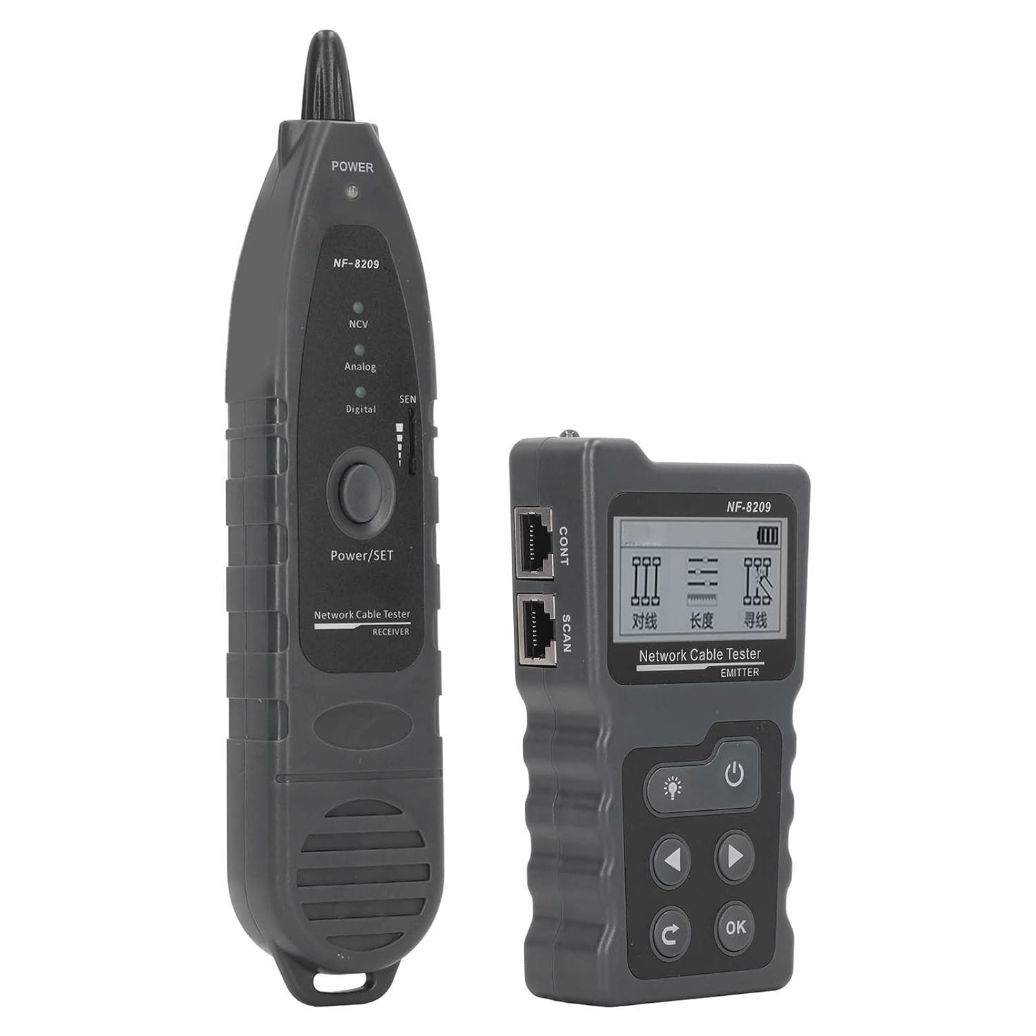 Tester de cablu, NF-8209, afisaj LCD, masurare lungimi, POE, instrument ...