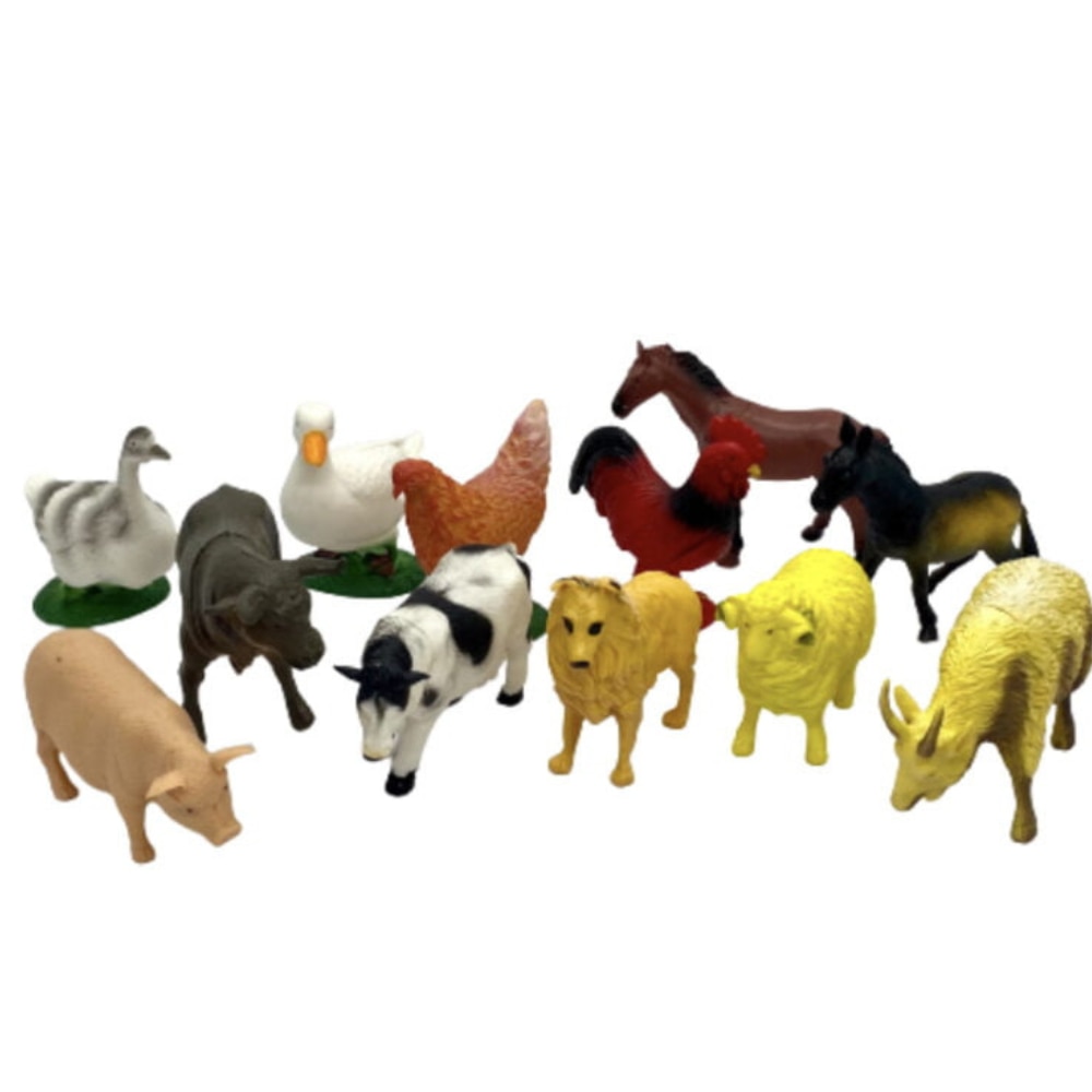 Set de 12 figurine cu animale domestice de la Ferma – Farm Animals, 7 ...