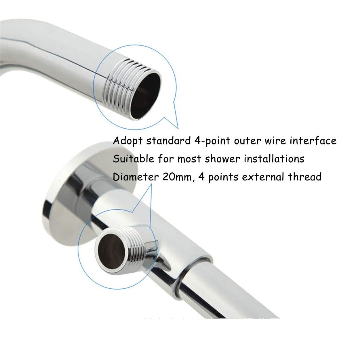 Brat para dus, Sunmostar, Inox/Alama/Aliaj, 41 cm, Argintiu - eMAG.ro