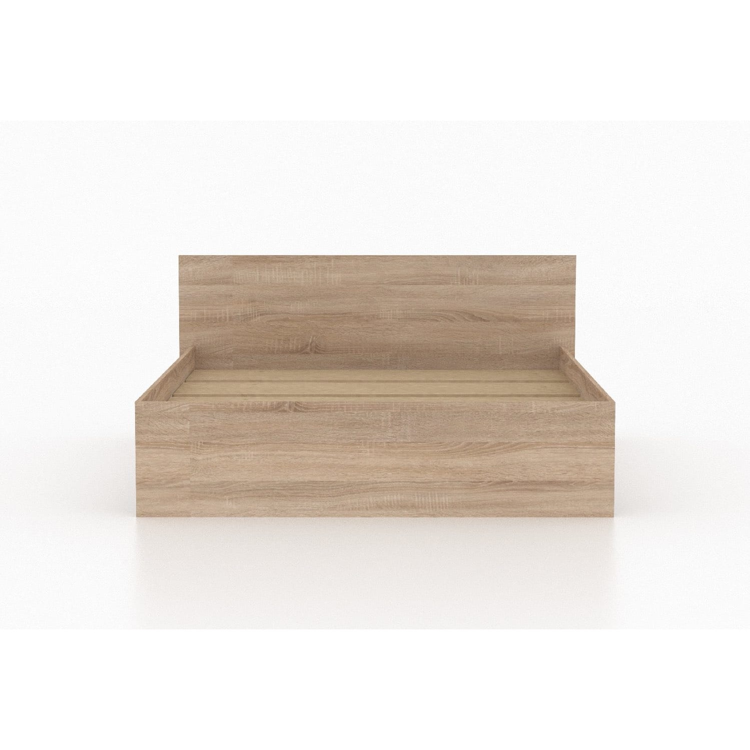 Dormitor complet Delizia 160, culoare sonoma, pal 18mm, 1 pat, 1 dulap ...