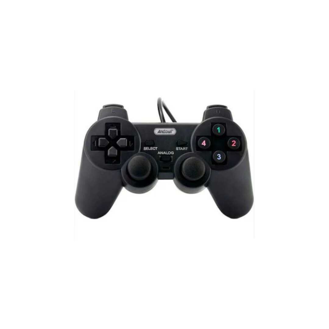 Joystick Gaming, Andowl cu fir, alimentare USB, 11 butoane ergonomic ...
