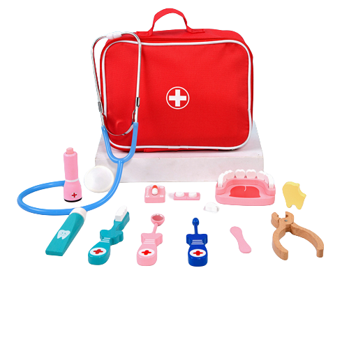 Trusa Medicala Doctor Completa Din Lemn (12 accesorii) - eMAG.ro