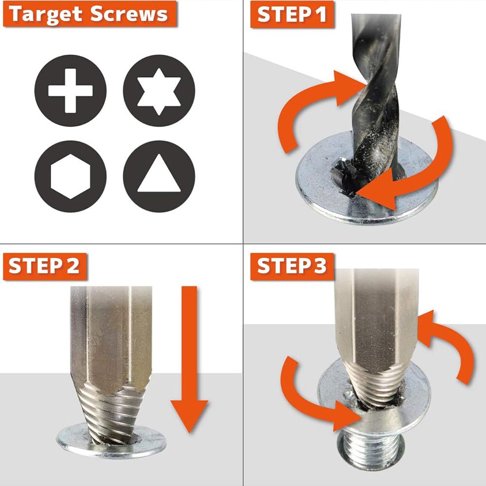 Set 4 in 1 extractor de suruburi 4 in 1 Suruburi Cap Uzat ENGINEER DBZ ...