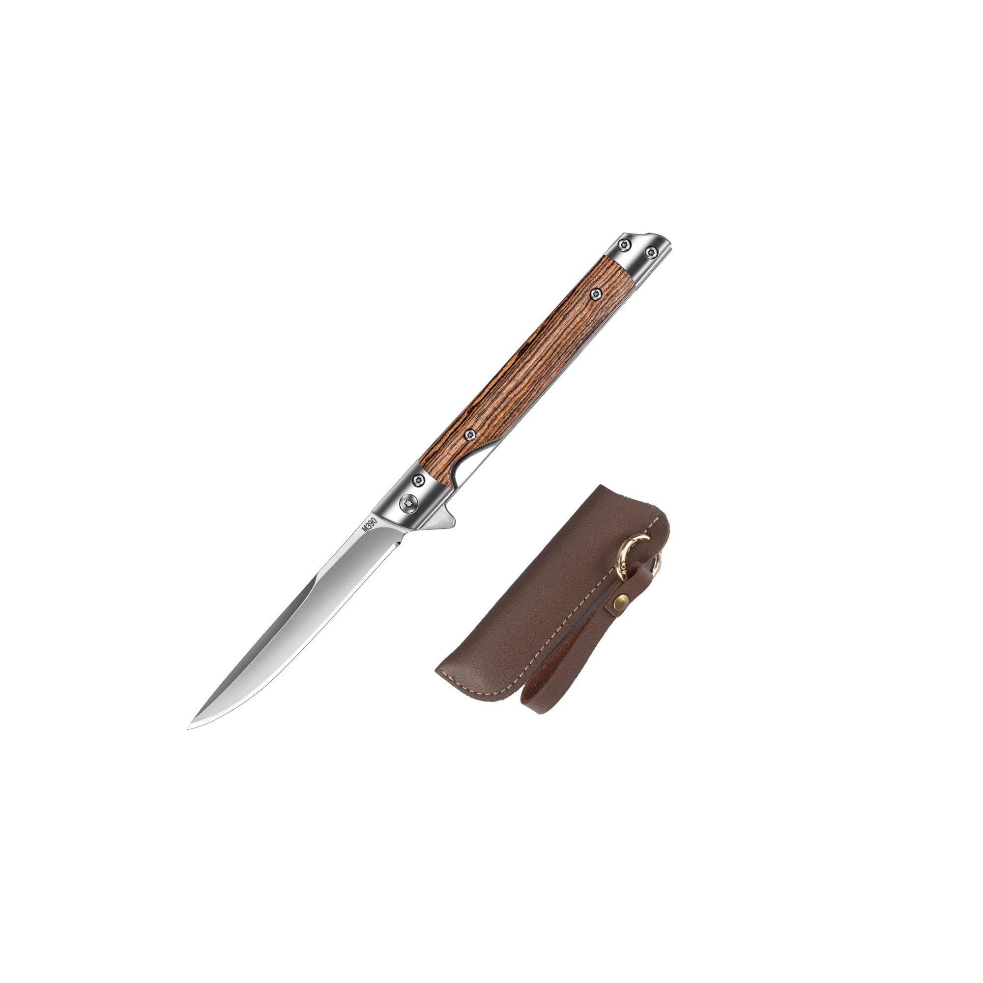 Briceag 21 Cm, Teaca Piele, Prindere La Curea Cu Deschidere Manuala ...