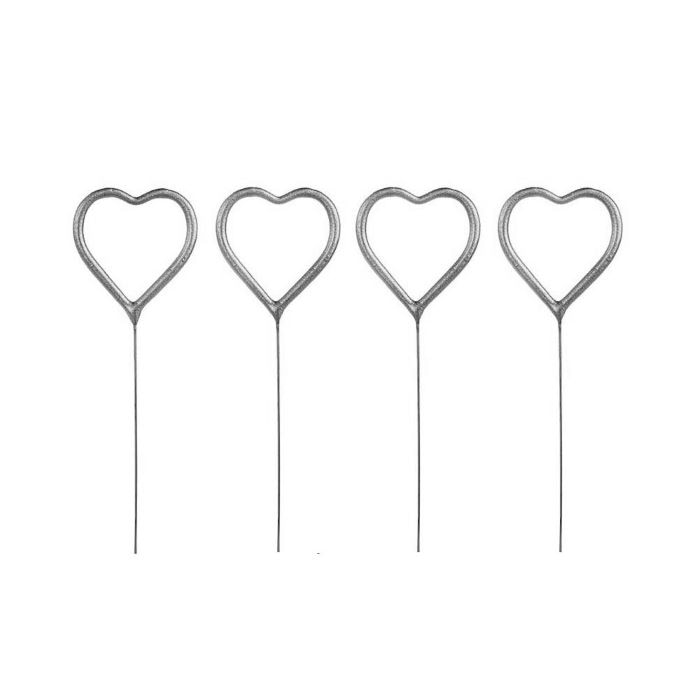 Set cu 5 artificii cu efect de stelute, forma de inimioara, 24x8 cm ...