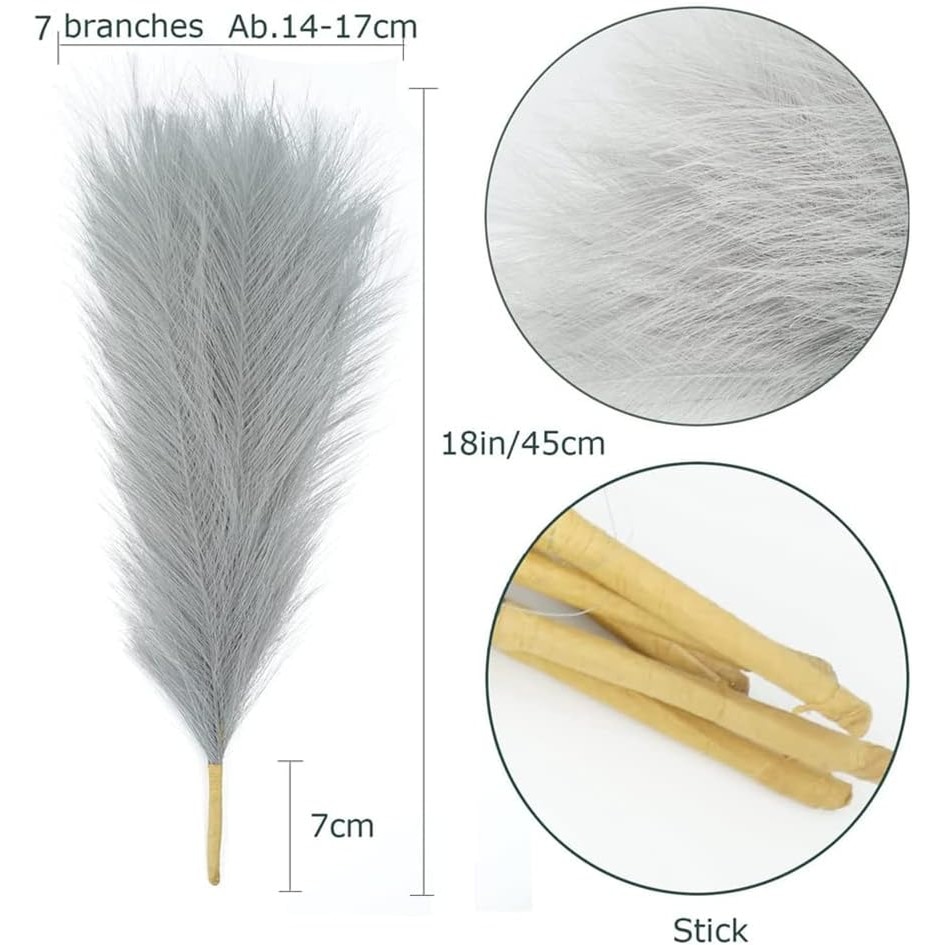 Комплект от 3 нишки синтетична пампас трева за дизайн и предишни ...