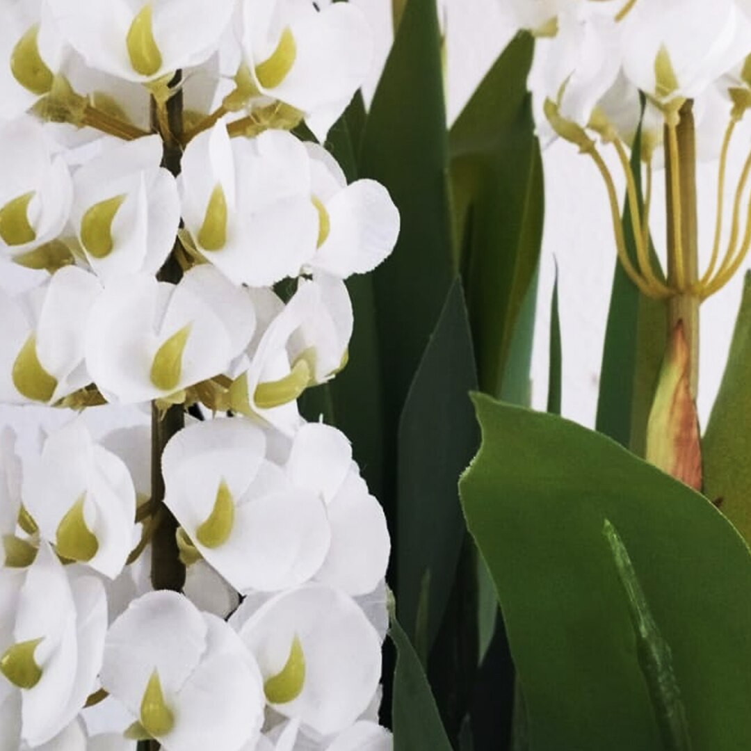 Planta artificiala Lily alb, Azay Design, din polipropilena cu frunze ...