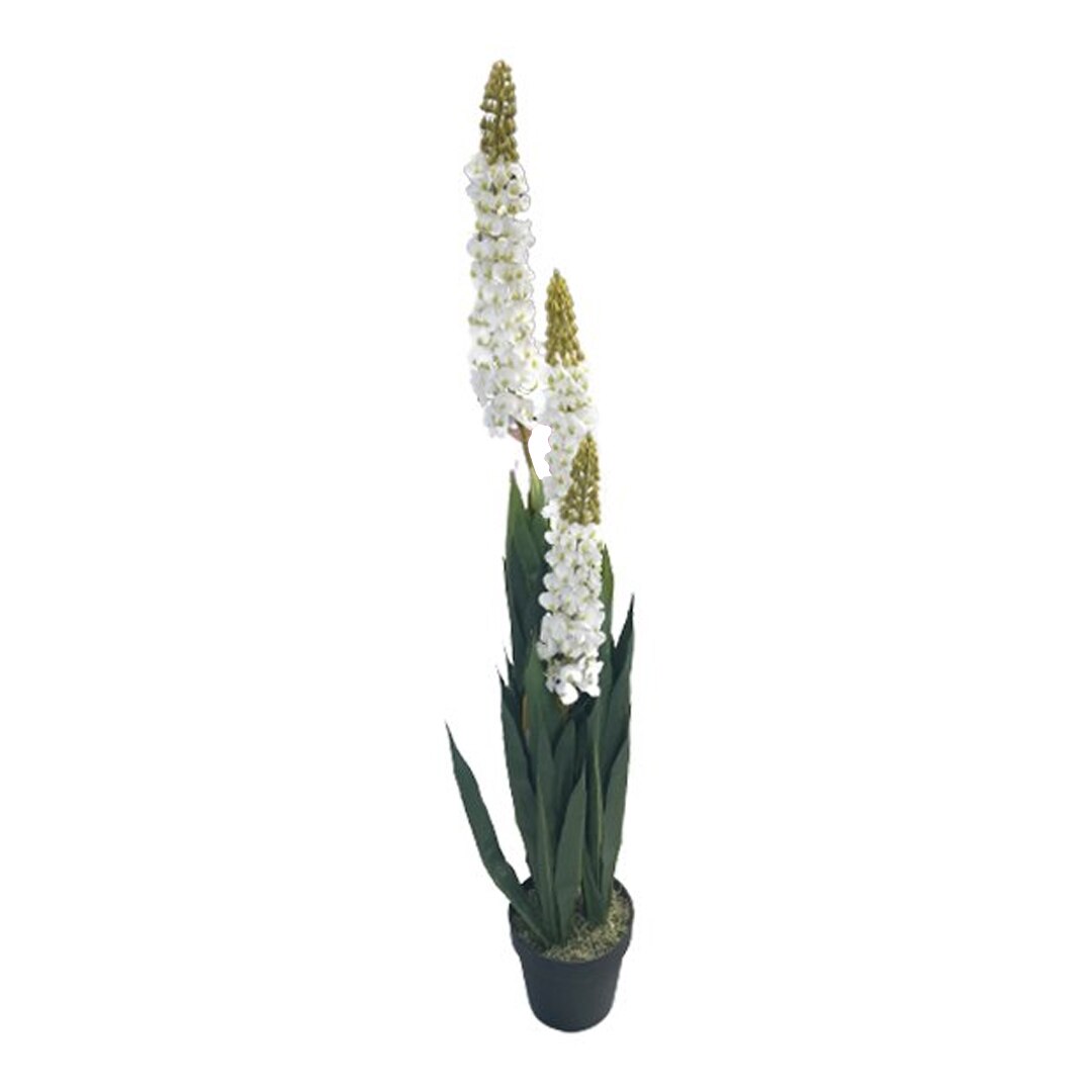 Planta artificiala Lily alb, Azay Design, din polipropilena cu frunze ...
