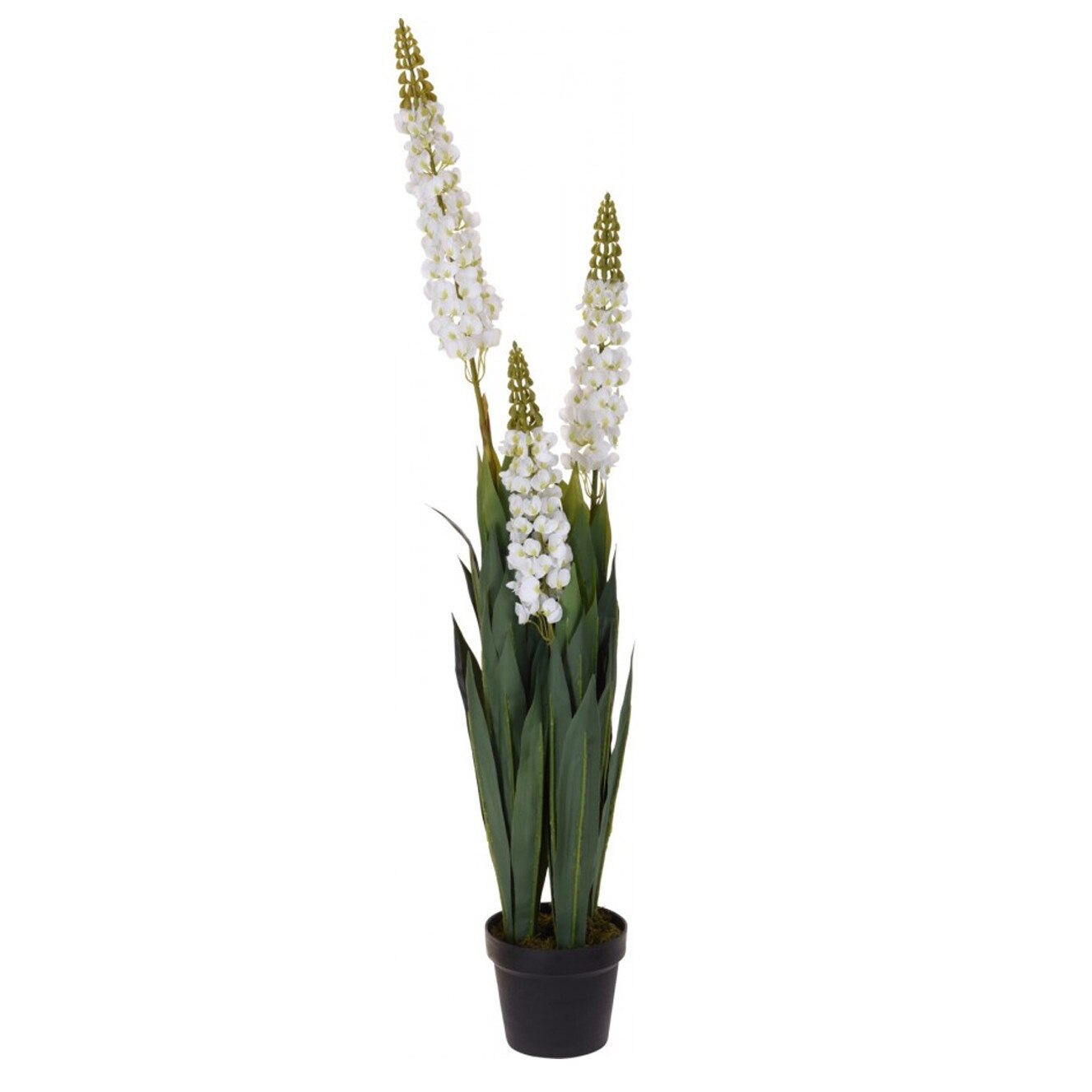 Planta artificiala Lily alb, Azay Design, din polipropilena cu frunze ...