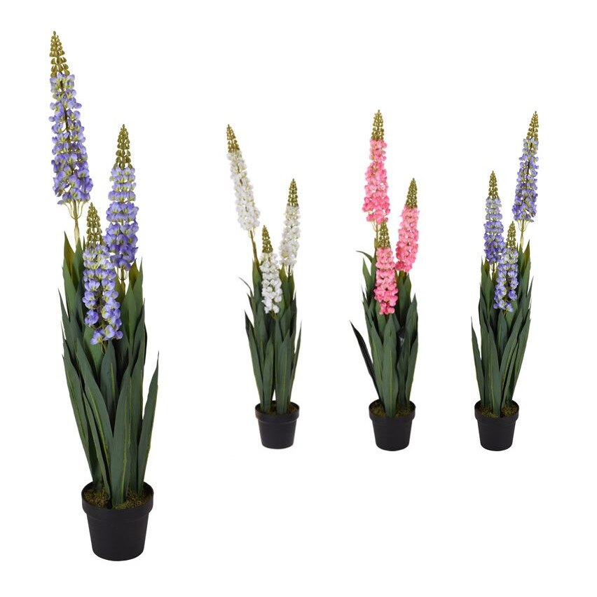 Planta artificiala Lily alb, Azay Design, din polipropilena cu frunze ...