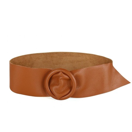 Curea dama lata maro cognac piele naturala - eMAG.ro