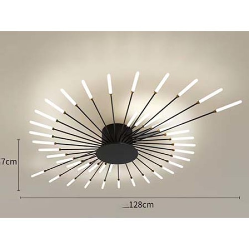 Lustra LED Stea Design artificii Design Auriu, 42 brate cu bec G4 ...