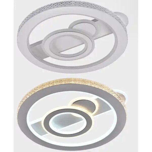 Lustra LED 70W, diamante + cercuri, lumina calda/rece/neutra - eMAG.ro