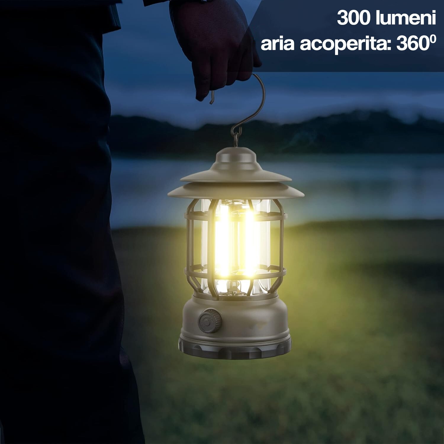 Felinar cu 3 leduri COB, acumulator tip 18650 inclus, incarcare USB ...