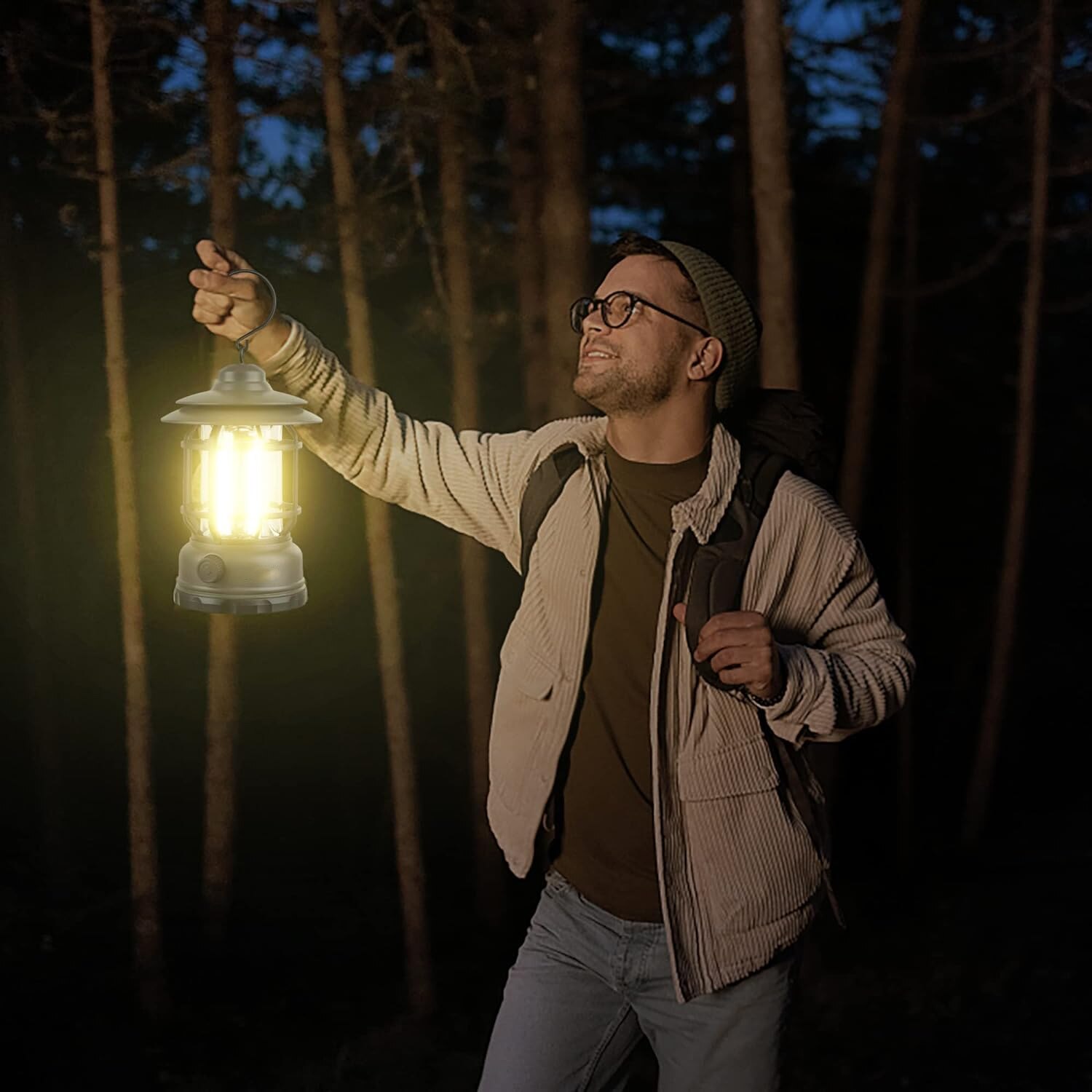 Felinar cu 3 leduri COB, acumulator tip 18650 inclus, incarcare USB ...