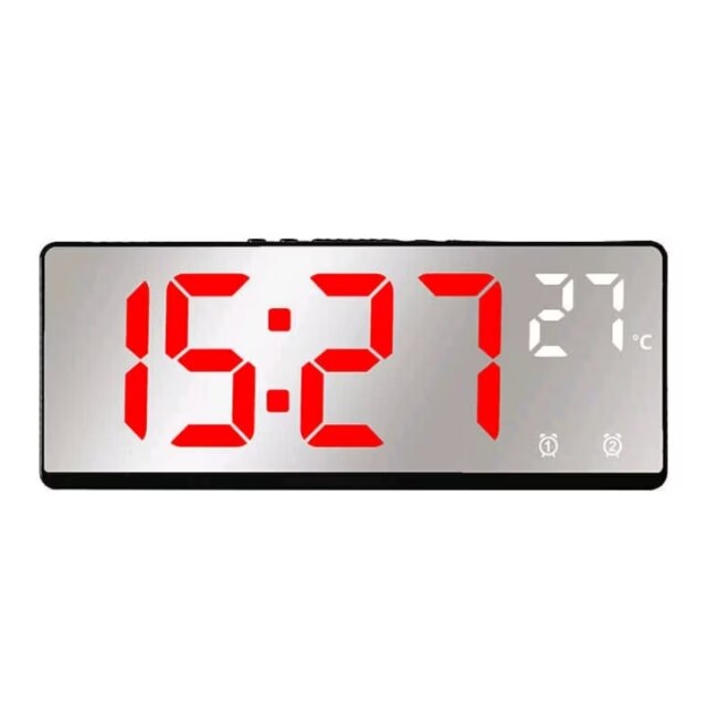 Ceas electronic cu afisaj LCD LED RDA31, multifunctional, rosu - eMAG.ro