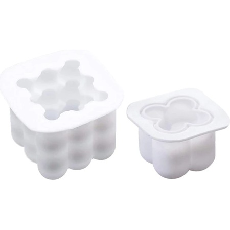 Set 2 forme pentru lumanari, Sunmostar, Multifunctionale, Silicon, Alb ...