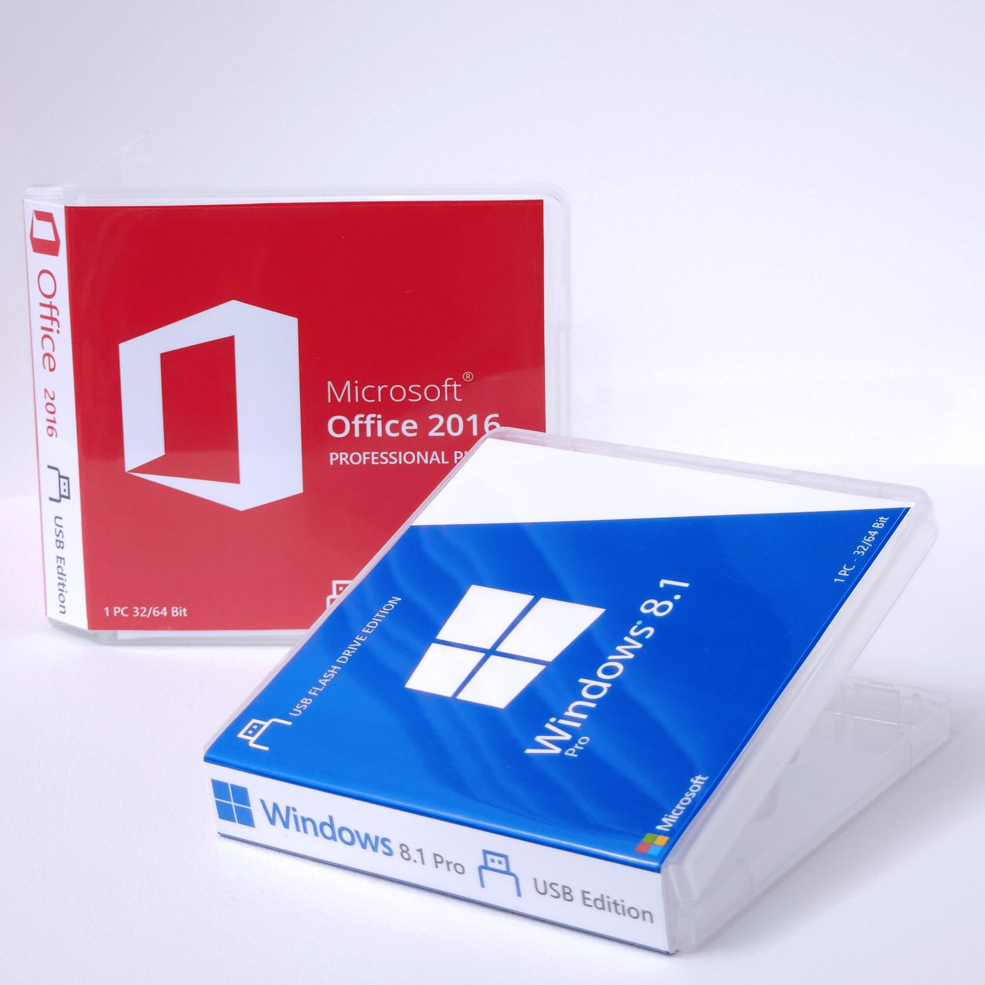 Pachet licente Microsoft Windows 8.1 Professional + Office 2016 Professional Pro Plus - USB ...