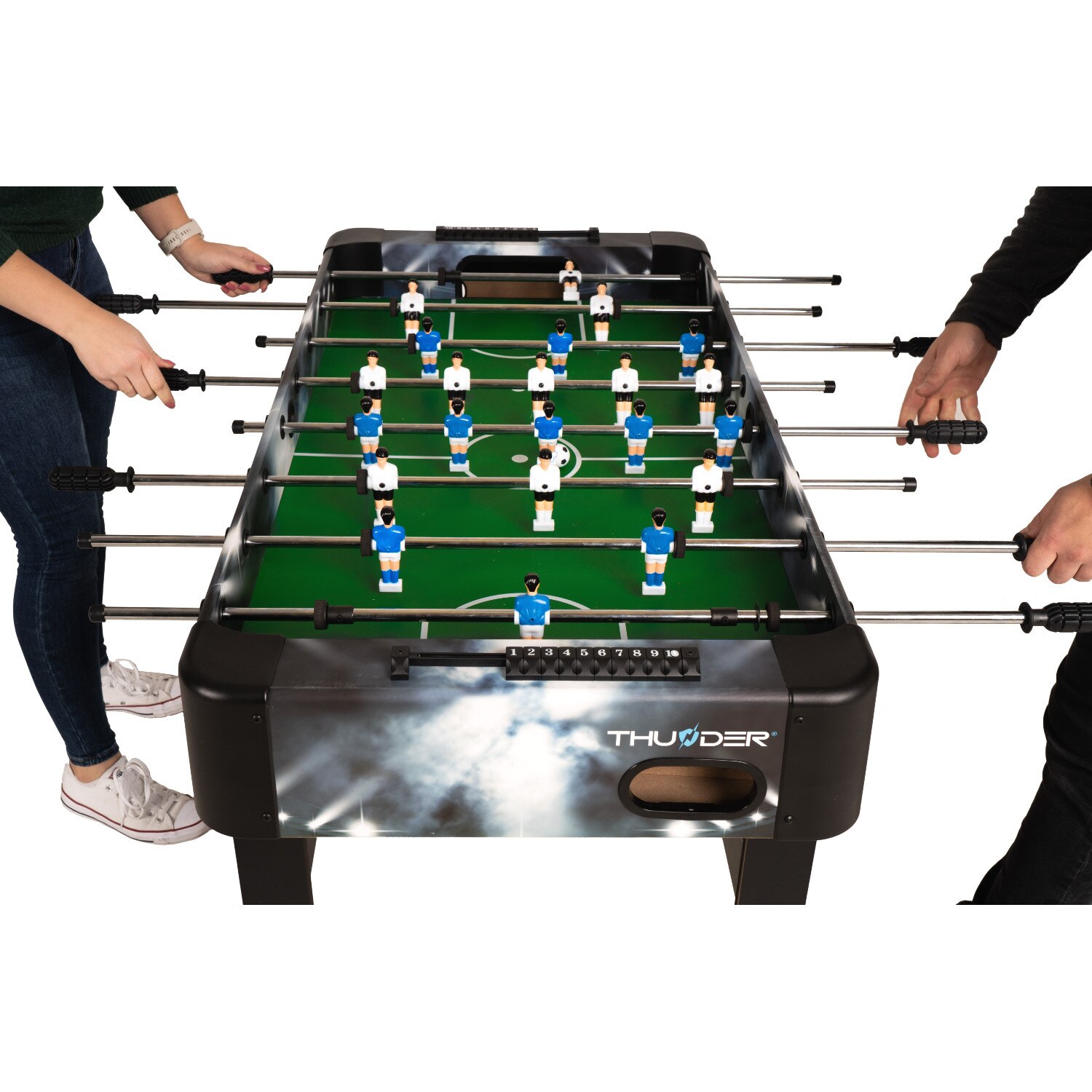 Masa Foosball, Thunder, 4Ft Light, 122x61.5x80.5 cm, Contoare de goluri ...