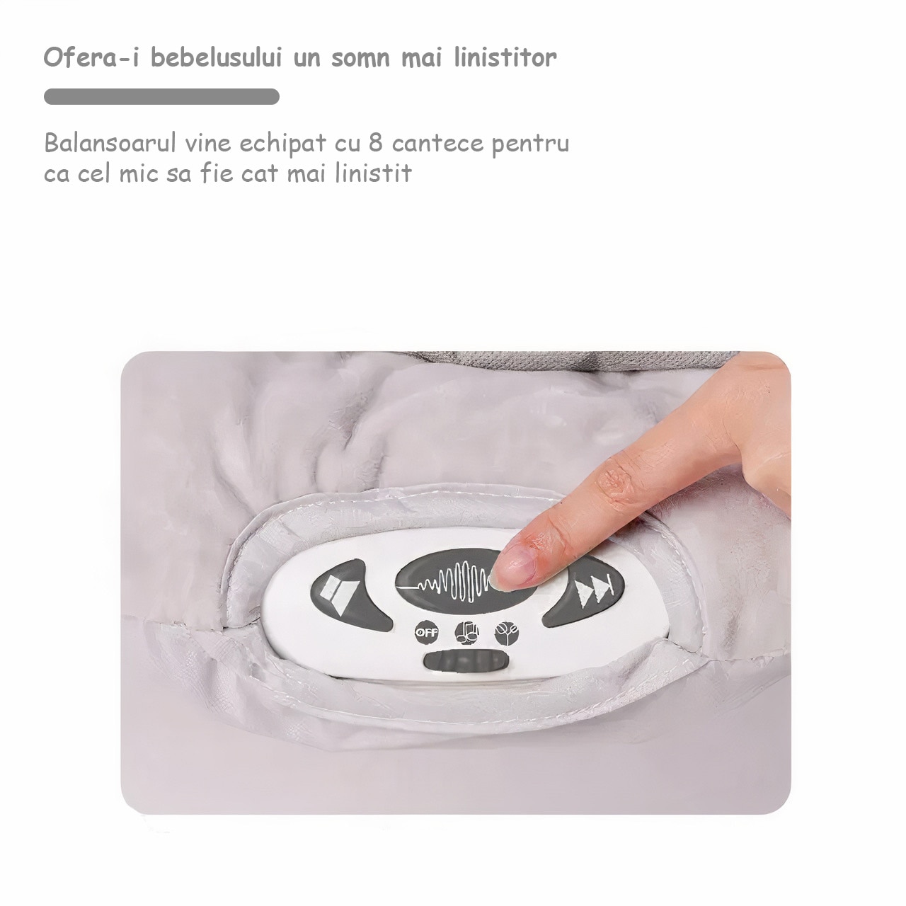 Balansoar Electric pentru Bebelusi Mavio®, 8 Cantece de Leagan ...