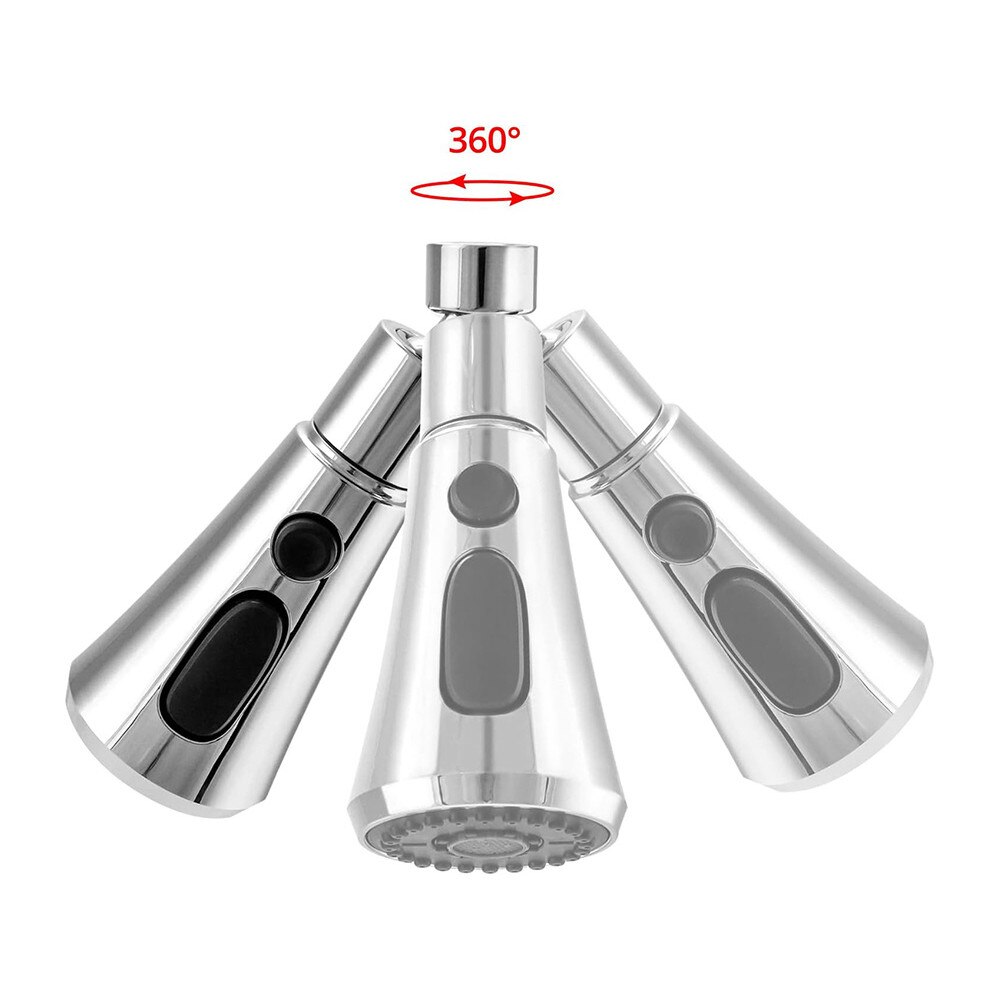 Forgatható csaptelep levegőztető, 3 szórási mód, G1/2 menet, egyszerű ...