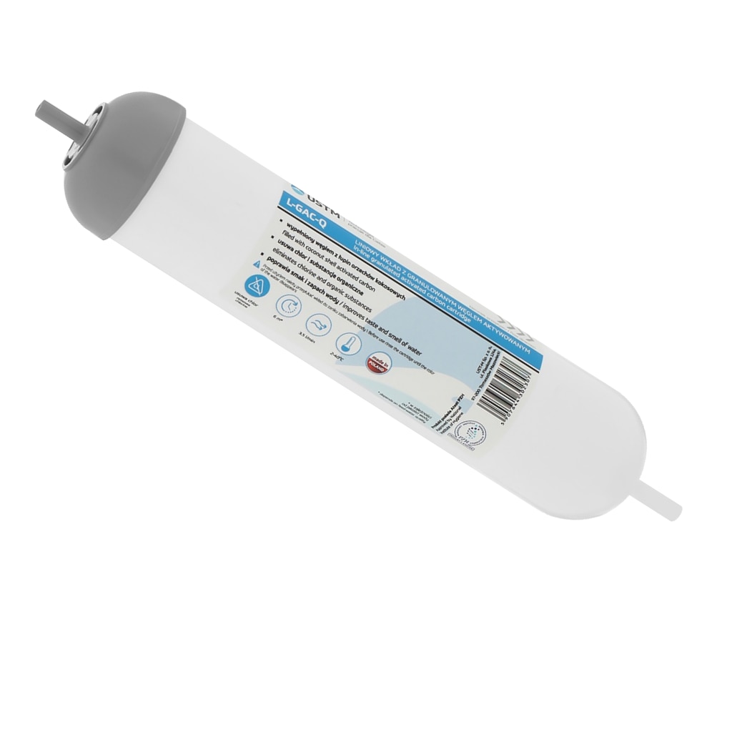 Set 4 cartuse pentru osmoza inversa Lgacq, Ustm, Spuma/Carbon, 1/4, 10 ...