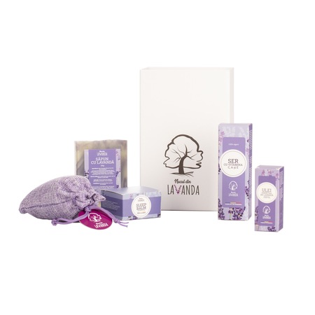 Set ingrijire fata si corp cu lavanda, Nucul din lavanda, 6 produse ...
