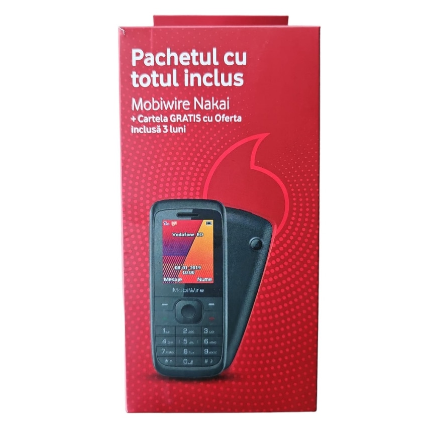 Telefon mobil Mobiwire Nakai, 2G, Single Sim, 128 MB, negru - eMAG.ro