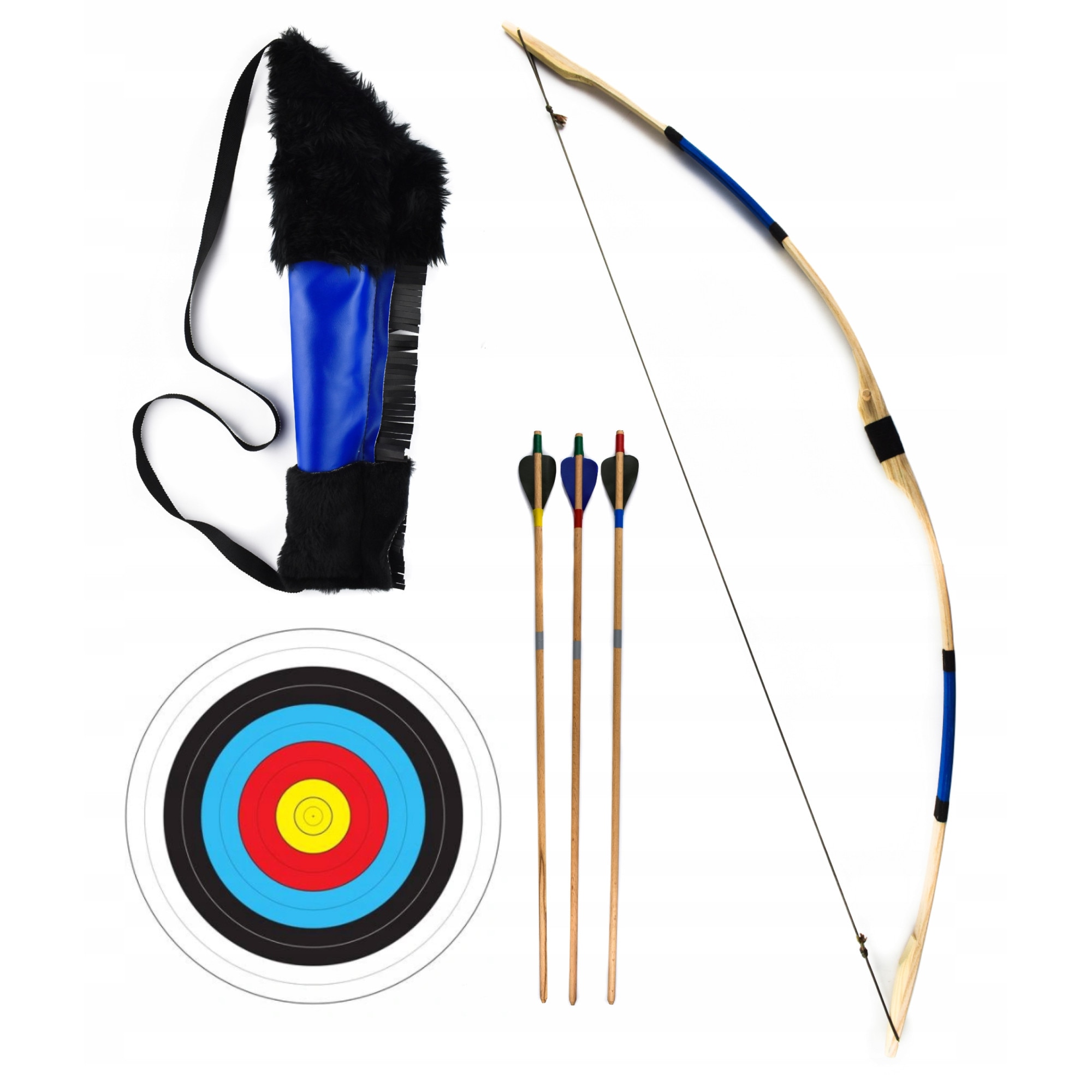 Set arc, Lemn, 115 cm, Multicolor - eMAG.ro