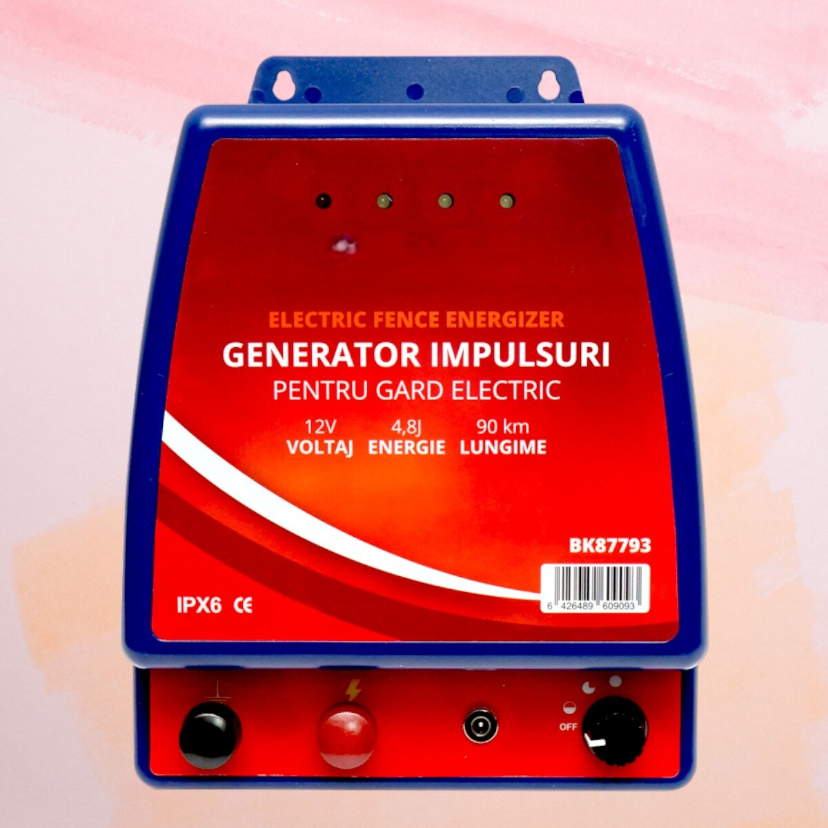 Aparat generator impulsuri 4.8 jouli, pentru gard electric de 1000 m ...