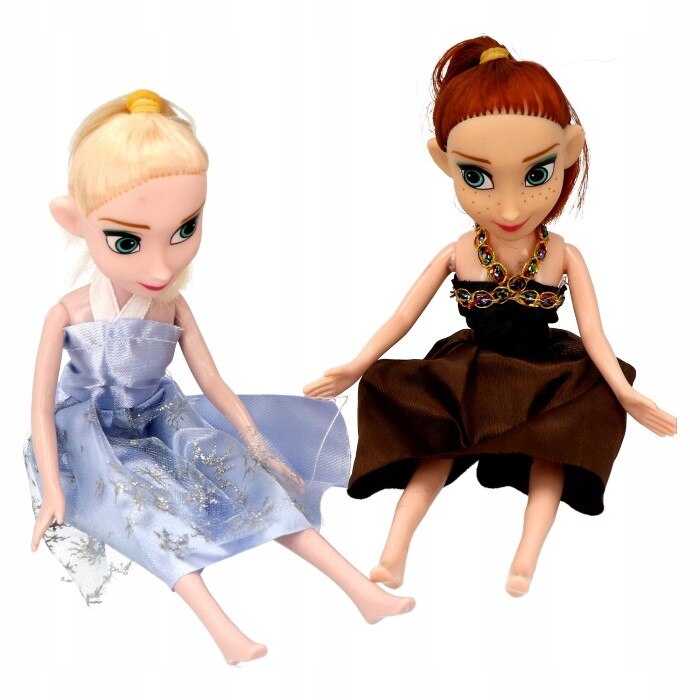 Set 2 figurine Elsa si Anna, 22 cm, Multicolor - eMAG.ro