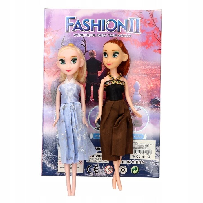 Set 2 figurine Elsa si Anna, 22 cm, Multicolor - eMAG.ro