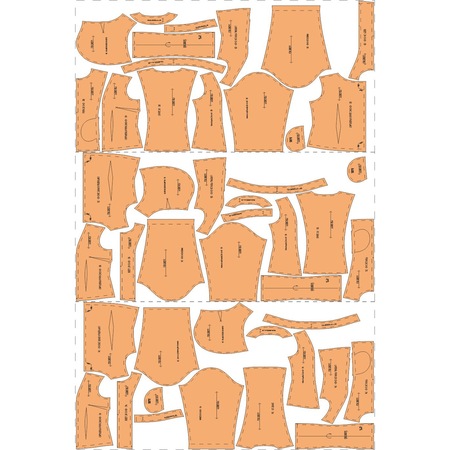 Tipar Croitorie Jacheta femei in 2 variante, 9 marimi 34 - 50, hartie ...