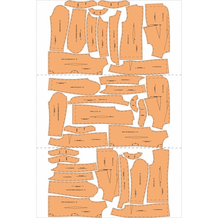 Tipar Croitorie Sacou dama lejer, 9 marimi 36 - 52, hartie - eMAG.ro