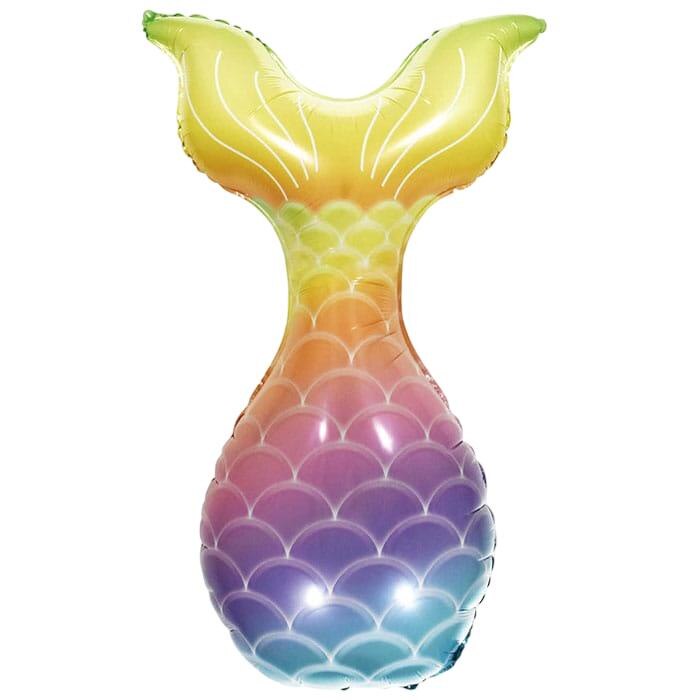 Balon, Model Coada de sirena, 48X82cm, Multicolor - eMAG.ro