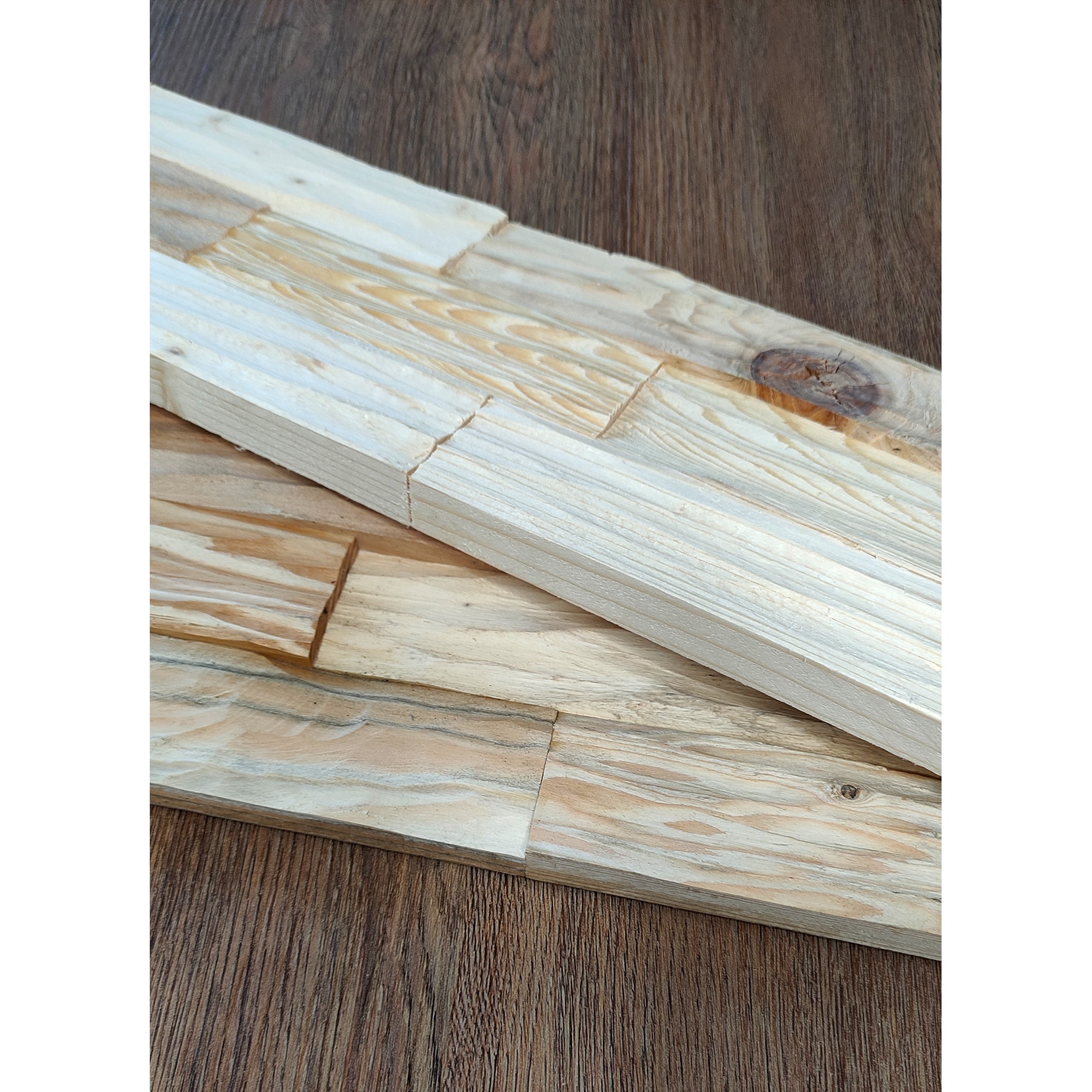 Set 16 decoratiuni de perete, Lemn, 50 x 12 cm, Lemn Natural - eMAG.ro