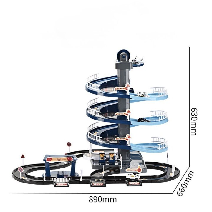 Garaj auto copii 4 niveluri cu lift electric, piste si masini de ...
