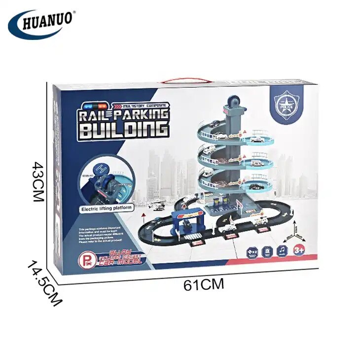 Garaj auto copii 4 niveluri cu lift electric, piste si masini de ...