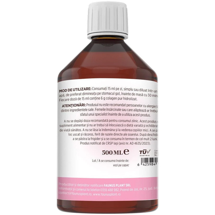 Colagen lichid hidrolizat pentru par, piele si unghii Colagenus ...