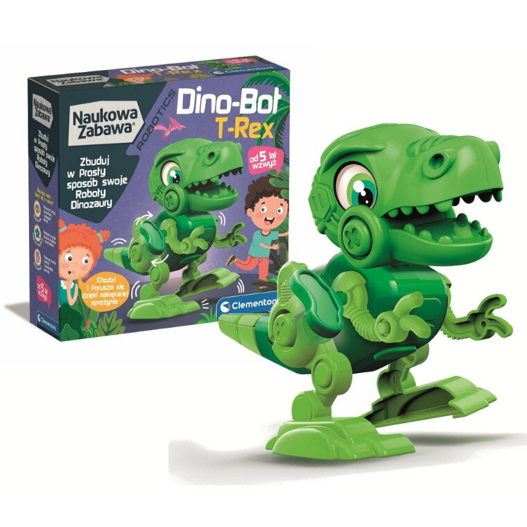 Robot Dino-Bot T-Rex, Clementoni, +5 ani, Verde - eMAG.ro
