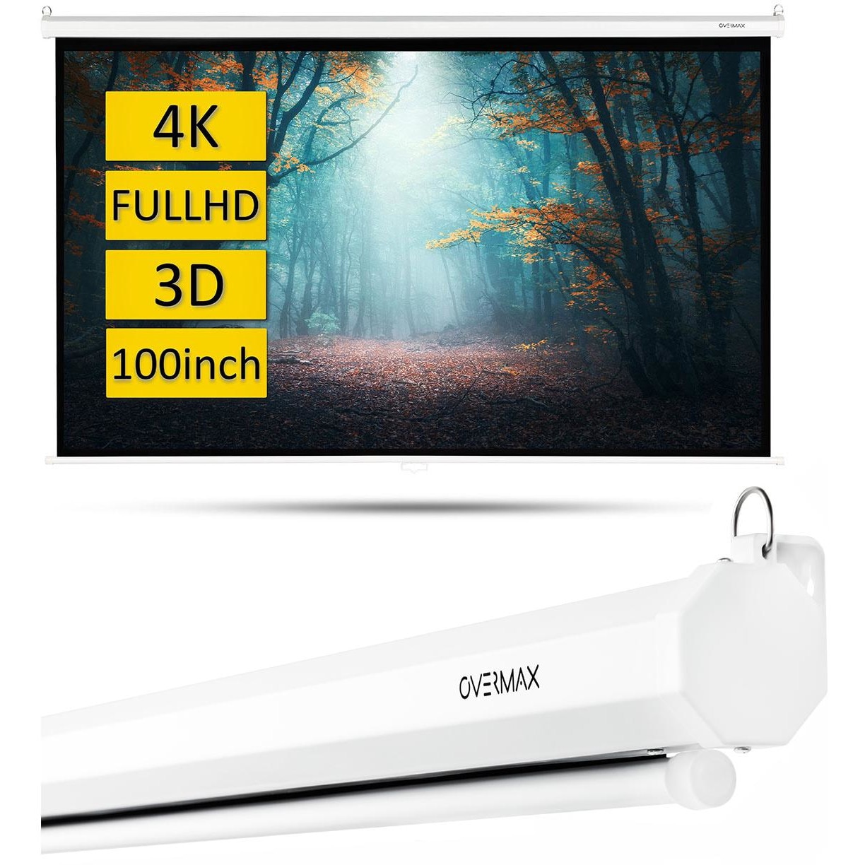 Ecran de proiectie, Overmax, 100", 4K, FullHD - eMAG.ro