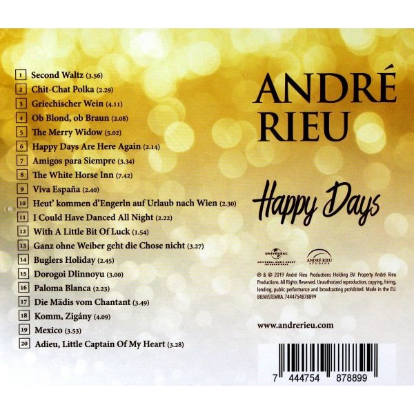 Andre Rieu: Happy Days [CD] - eMAG.bg