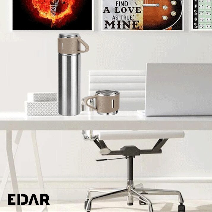 Termos EDAR Cu Interior Din Inox, Capacitate 500 ml, Cu Perete Dublu ...